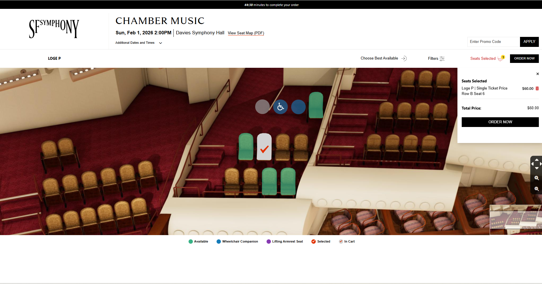 San Francisco Symphony Launches SeatMe 3D Seat Selection | iMedia